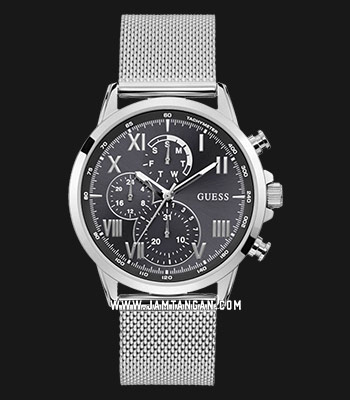 Guess Porter W1310G1 Men Dark Grey Dial Mesh Strap | Jamtangan.com