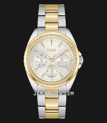 Hugo Boss Atea 1502713 Ladies Silver Dial Dual Tone Stainless Steel ...