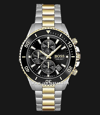 Hugo Boss Admiral 1513908 Men Chronograph Black Dial Dual Tone ...