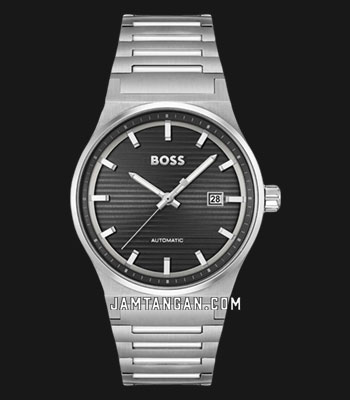 Hugo Boss Candor 1514117 Men Black Dial Stainless Steel Strap ...