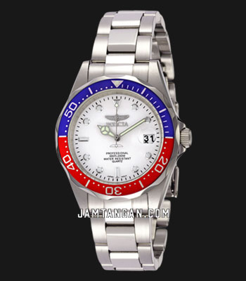 INVICTA Pro Diver 8933 White Dial Stainless Steel Strap | JAMTANGAN.COM