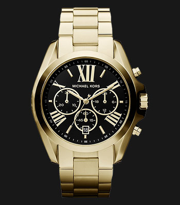 Michael Kors Bradshaw MK5739 Chronograph Black Dial Gold Stainless ...