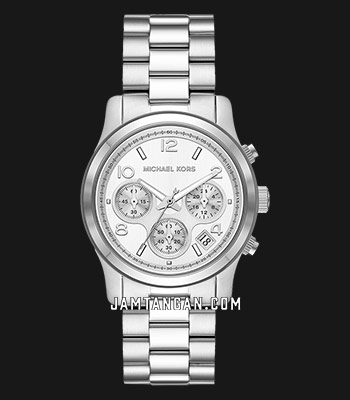 Michael Kors Runway MK7325 Chronograph Silver Dial Stainless Steel ...