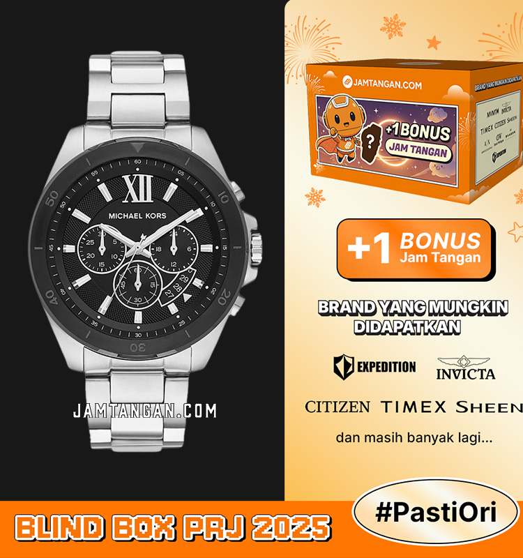 Michael Kors Brecken MK8847 Chronograph Men Black Dial Silver Stainless ...