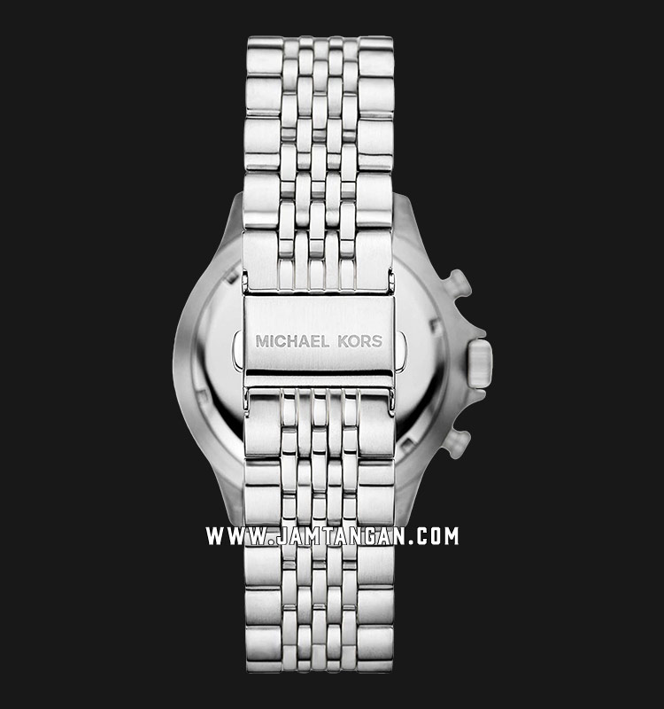 Michael Kors Bayville MK8896 Chronograph Men Blue Dial Stainless Steel ...