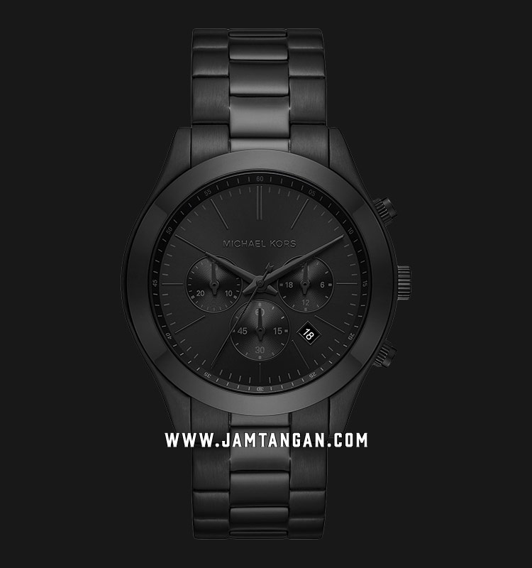 Michael Kors Slim Runway MK8919 Chronograph Men Black Dial Black ...