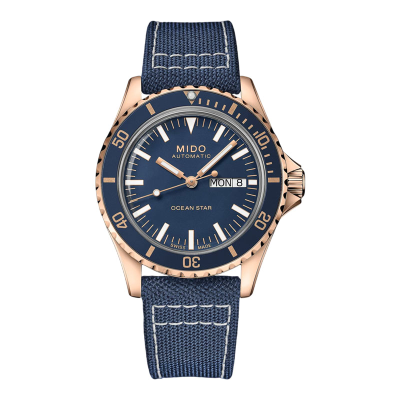 MIDO Ocean Star M026.830.38.041.00 Automatic Blue Dial Blue Fabric ...