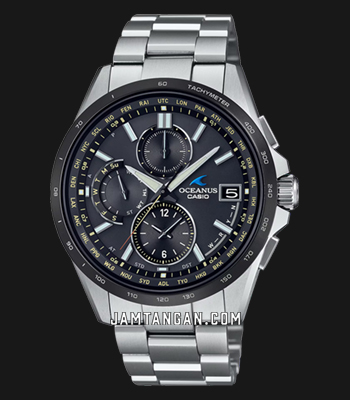 Casio Oceanus OCW-T2600J-1A OCW-T2600J-1AJF Tough Solar Black Dial Titanium Band (JDM ...