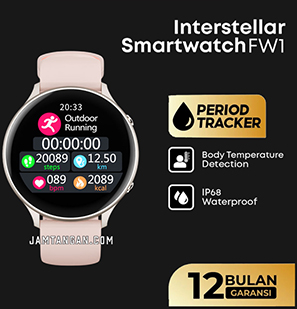 Olike Interstellar FW1 Smartwatch Digital Dial Pink Rubber Strap ...