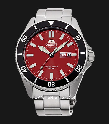 Orient Kanno RA-AA0915R Automatic Men Red Dial Stainless Steel Strap ...