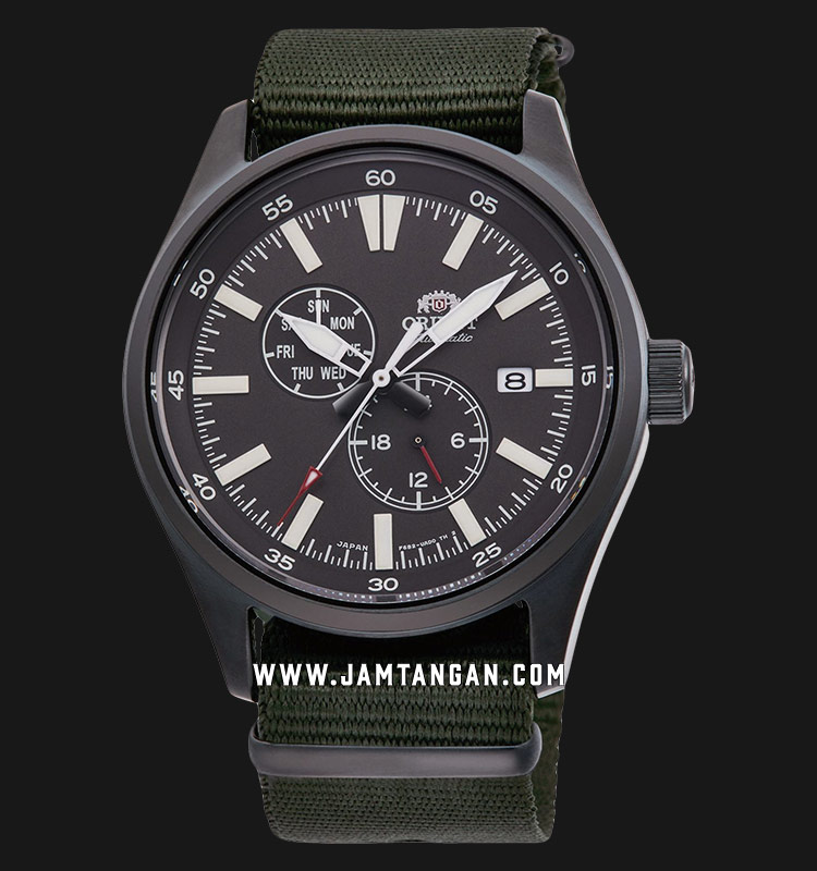 Orient Defender II RA-AK0403N Automatic Men Black Dial Green Nylon ...
