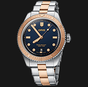Oris Divers 01-733-7707-4355-07-8-20-17 Sixty-Five Blue Dial Dual Tone ...