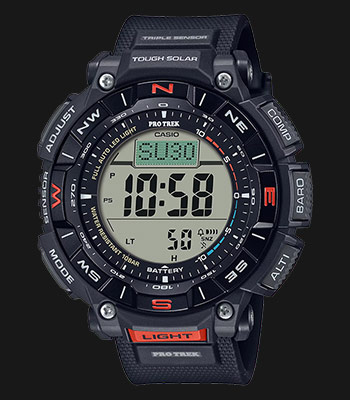 Casio Pro Trek PRG-340-1 PRG-340-1DR Tough Solar Digital Dial Black ...