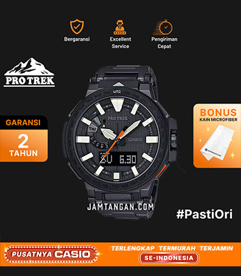 Casio Pro Trek PRX-8000YT-1 PRX-8000YT-1JF Manaslu Solar Analog Digital Black Dial Black ...