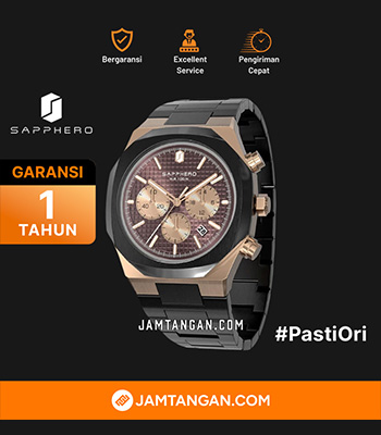 Sapphero SO-1005M-03BLKRGDBRN Men Chronograph Brown Dial Black ...