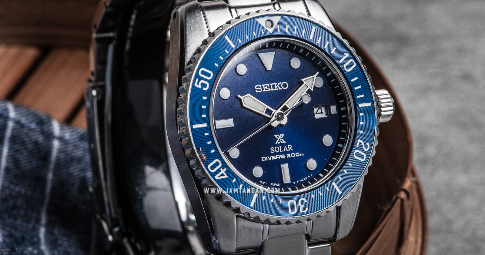 Seiko Prospex SNE585P1 Solar Divers 200M Blue Dial Stainless Steel ...
