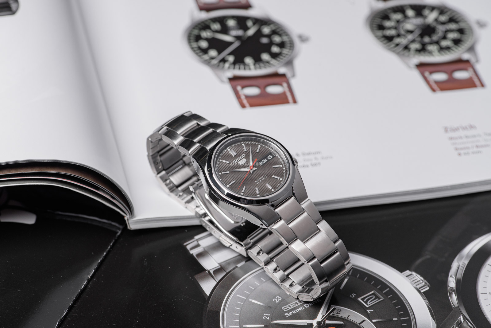 Seiko 5 Sports SNK607K1 Automatic Black Dial Stainless Steel Strap ...