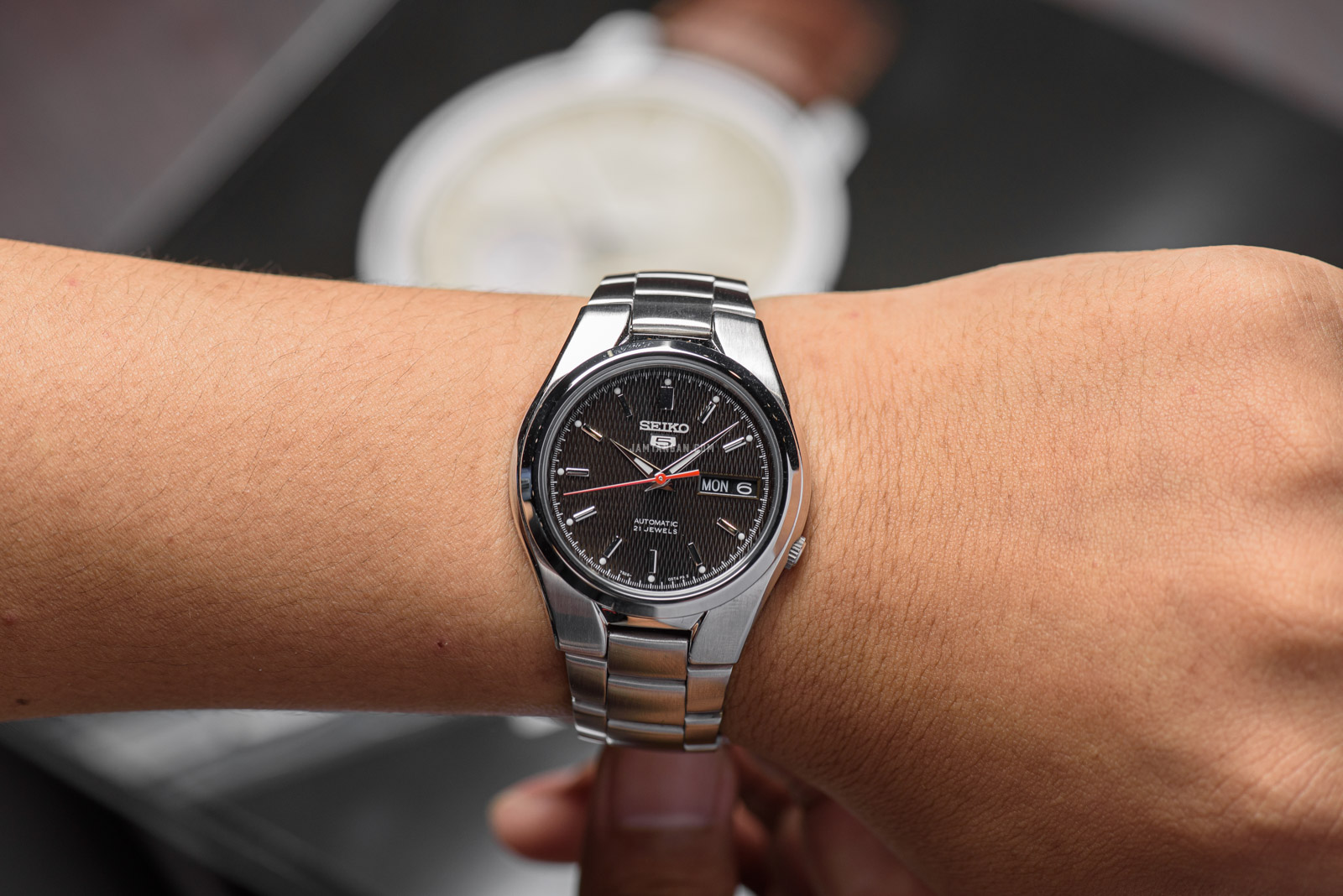 Seiko 5 Sports SNK607K1 Automatic Black Dial Stainless Steel Strap ...