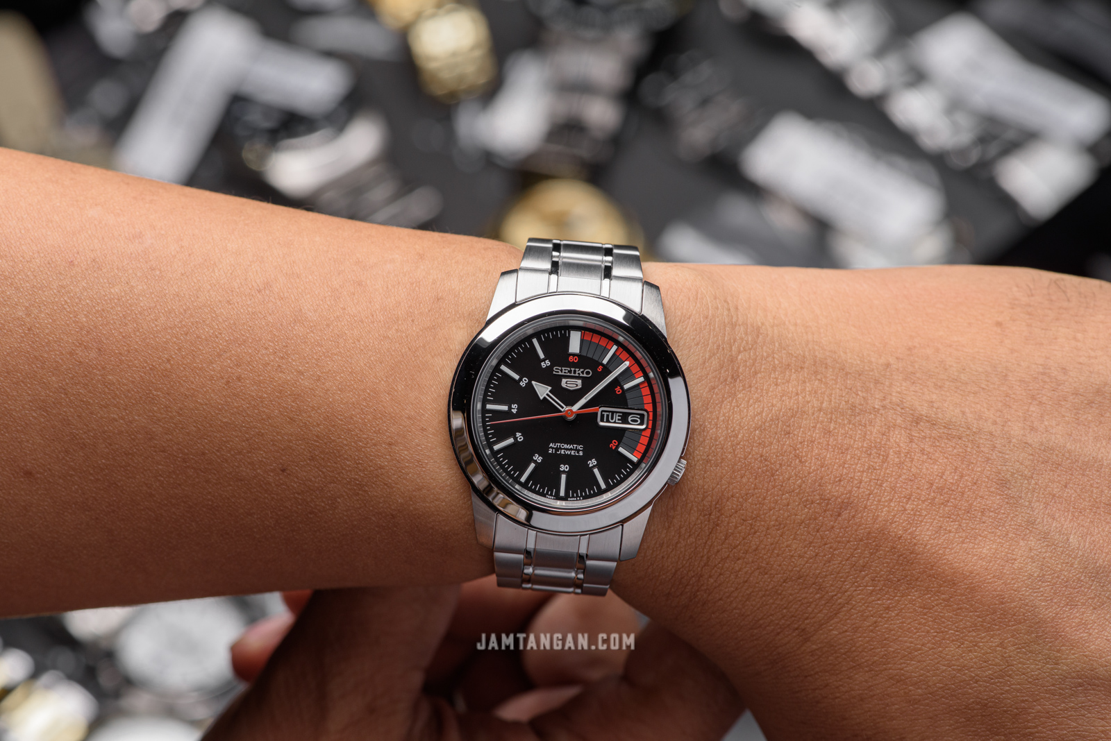 Seiko 5 Sports SNKK31K1 Automatic Black Dial Stainless Steel Strap ...