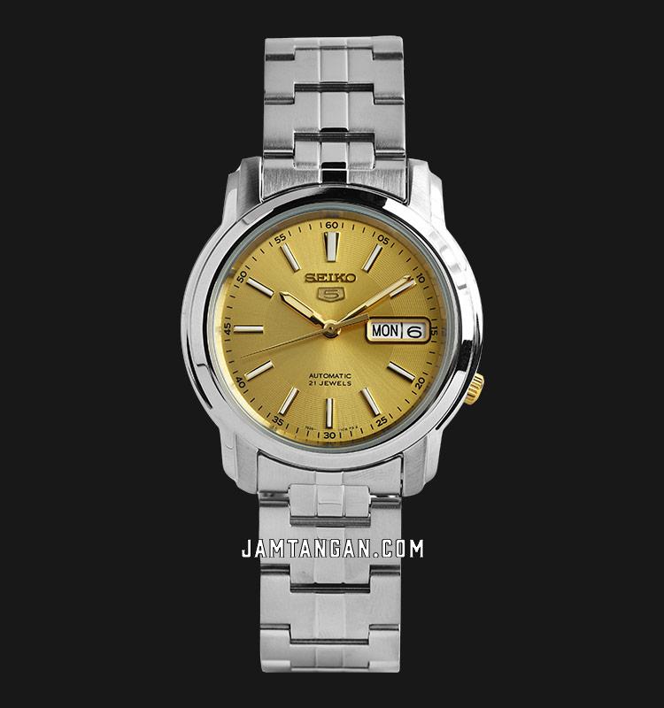 Seiko 5 Sports SNKL81K1 Automatic Champagne Dial Stainless Steel Strap | Jamtangan.com