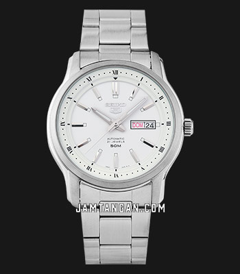 Seiko 5 Sports SNKP09 SNKP09K1 Automatic White Dial Stainless Steel ...