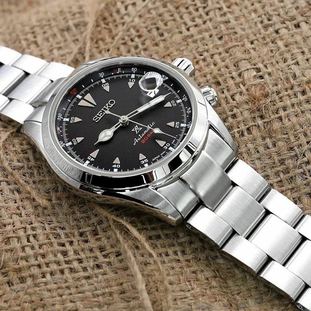 Seiko Prospex SPB117J1 Alpinist Black Dial Stainless Steel Strap ...
