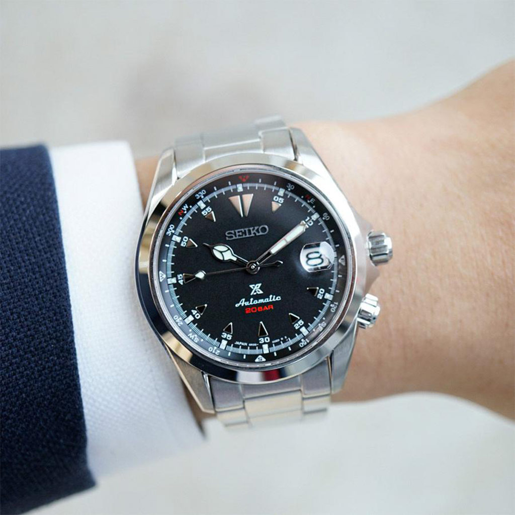 Seiko Prospex SPB117J1 Alpinist Black Dial Stainless Steel Strap ...