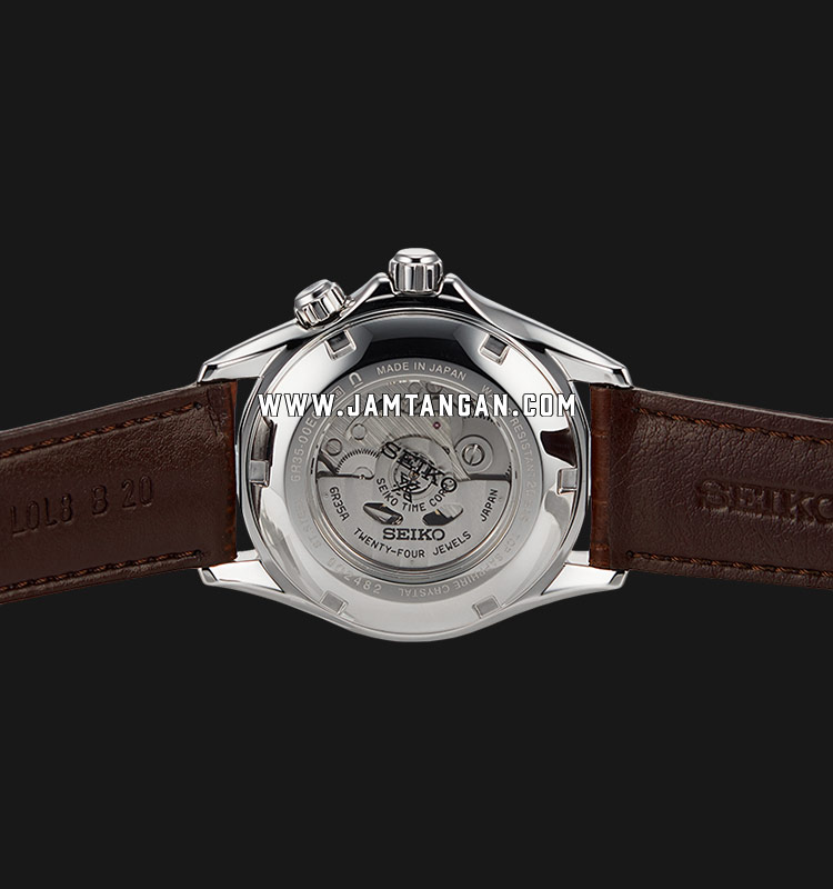 Seiko Prospex SPB121J1 Alpinist Green Dial Brown Leather Strap ...