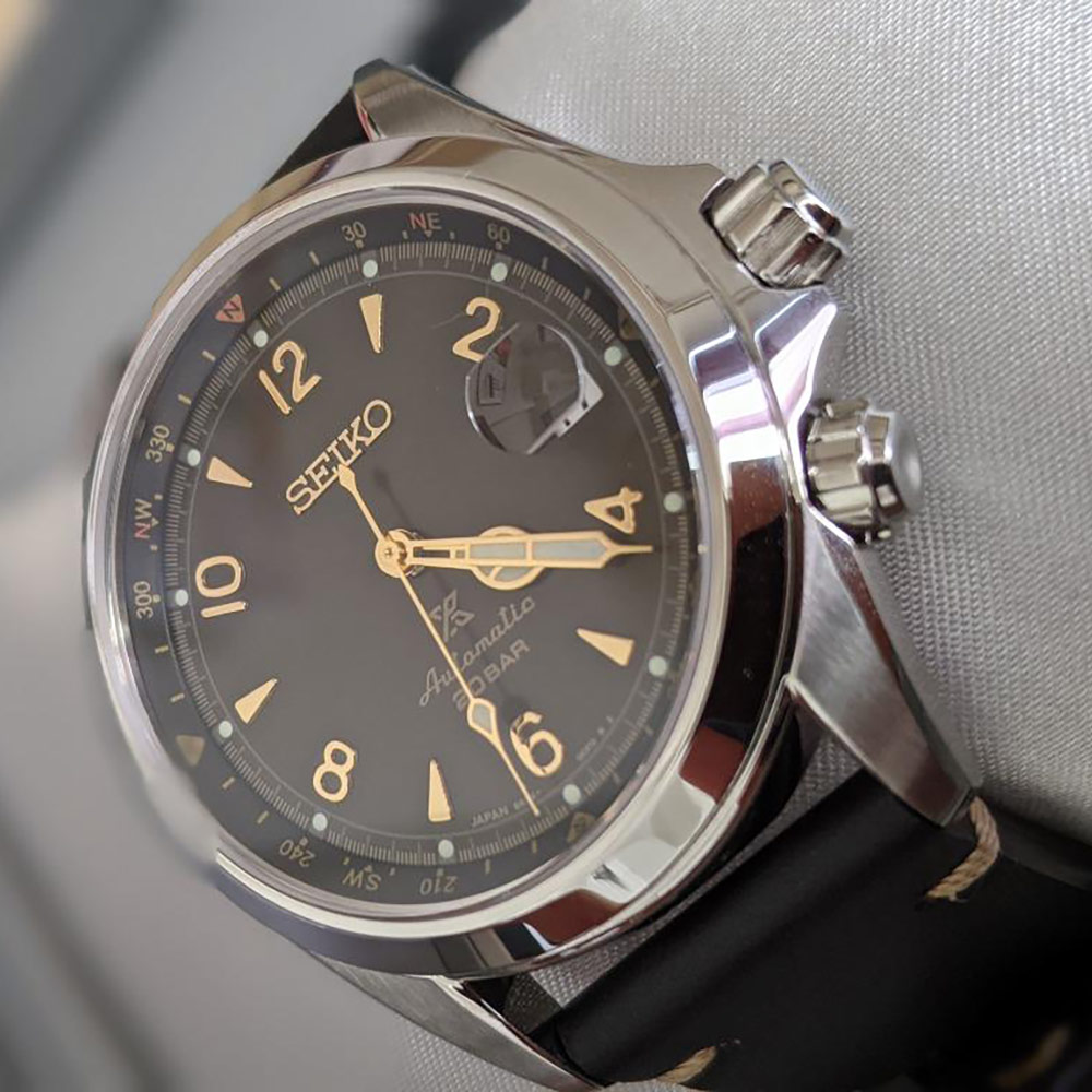 Seiko Prospex SPB209J1 Alpinist Automatic Khaki Sunray Dial Black ...
