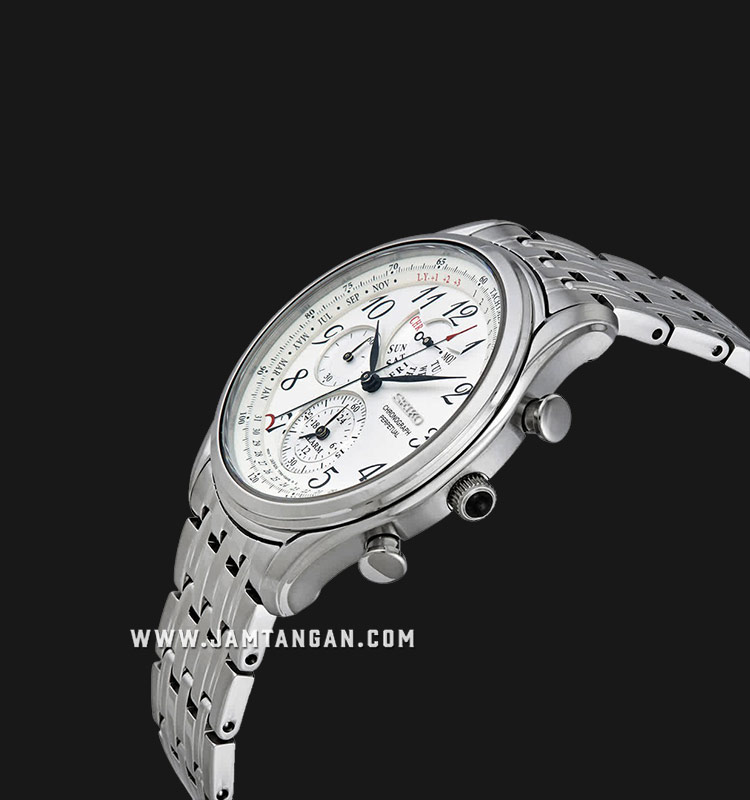 Seiko Chronograph SPC251P1 Discover More White Dial Stainless Steel ...
