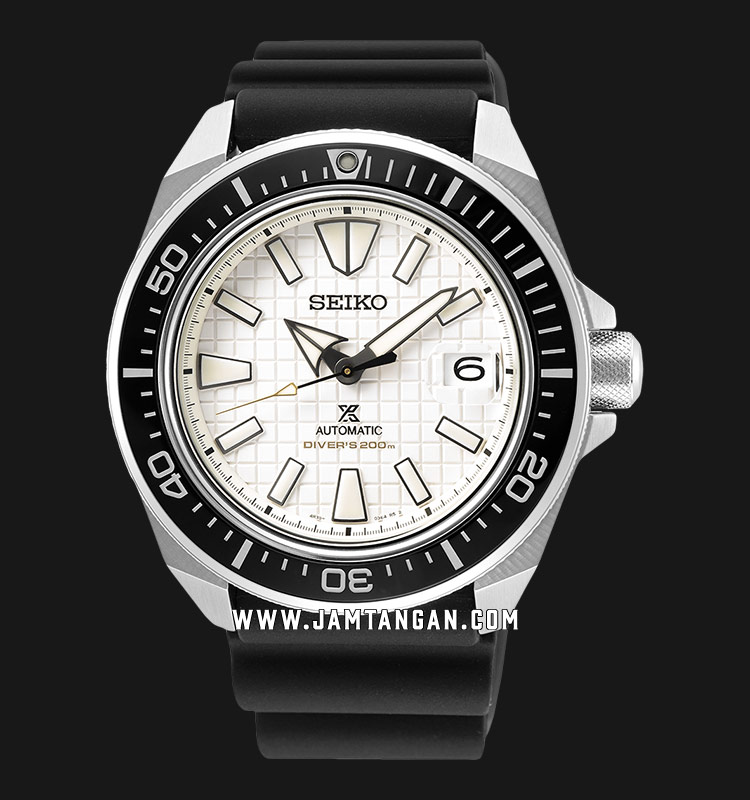 Seiko Prospex SRPE37K1 King Samurai White Dial Black Rubber Strap ...