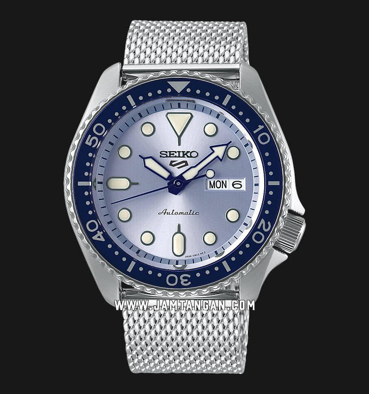 Seiko 5 Sports SRPE77K1 Light Blue Dial Stainless Steel Strap ...