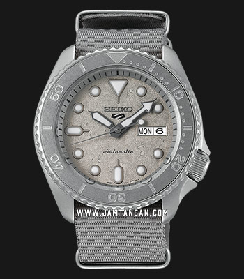 Seiko 5 Sports SRPG61 SRPG61K1 Automatic Grey Dial Grey Nylon Strap ...