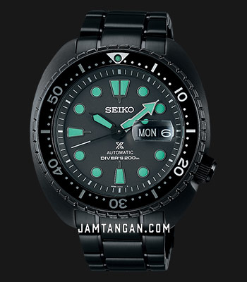 Seiko Prospex SRPK43 SRPK43K1 King Turtle Black Series Night Vision ...