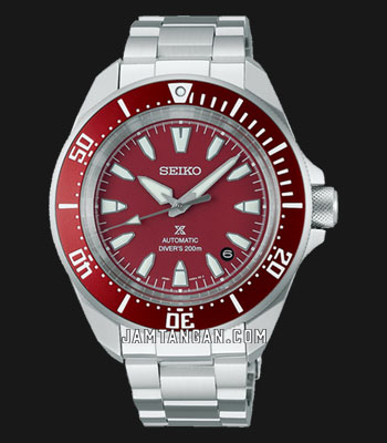 Seiko Prospex SRPL11K1 Diver Samurai Shog-Urai Red Dial Stainless Steel ...