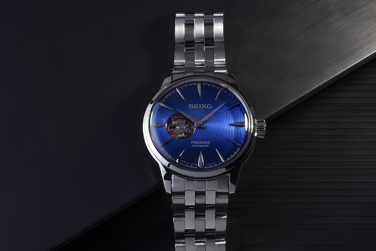 Seiko Presage SSA439J1 Cocktail Automatic Open Heart Blue Gradation ...