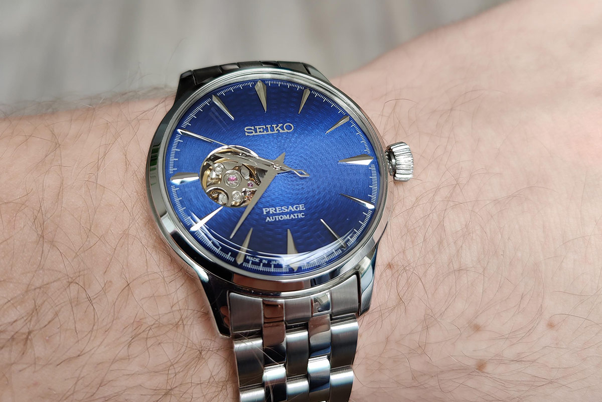 Seiko Presage SSA439J1 Cocktail Automatic Open Heart Blue Gradation ...