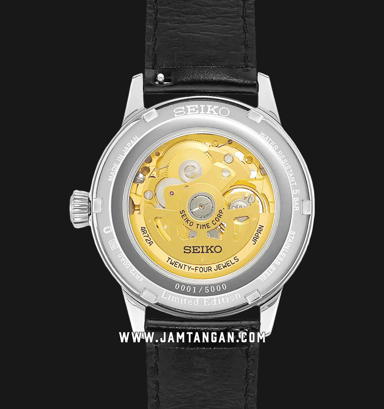 Seiko Presage SSA455J1 Cocktail Time Star Bar Automatic Black Leather ...