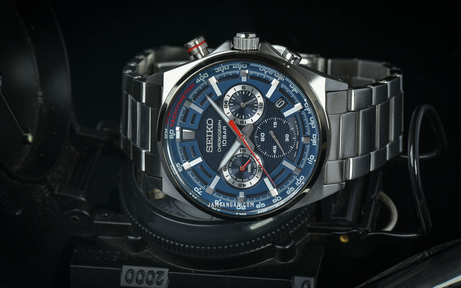 Seiko Chronograph SSB407P1 Blue Dial Stainless Steel Strap | Jamtangan.com
