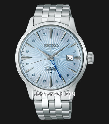 Seiko Presage SSK037 SSK037J1 Cocktail Time Skydiving GMT Light Blue ...