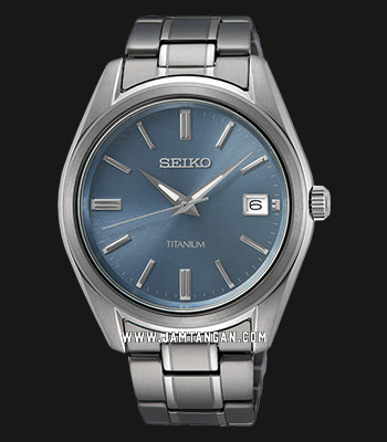 Seiko Classic SUR371 SUR371P1 Discover More Blue Dial Titanium Strap ...