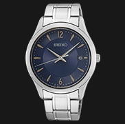 Seiko Classic SUR419P1 Discover More Blue Dial Stainless Steel Strap ...