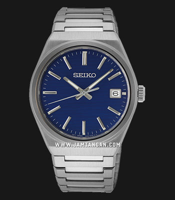 Seiko Classic SUR555 SUR555P1 Men Blue Dial Stainless Steel Strap ...