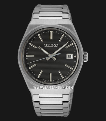 Seiko Classic SUR557 SUR557P1 Men Black Dial Stainless Steel Strap ...