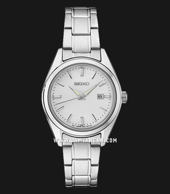 Seiko Classic SUR633 SUR633P1 Ladies Silver Dial Stainless Steel Strap ...