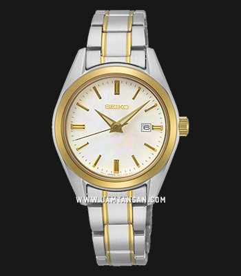 Seiko Classic SUR636 SUR636P1 Ladies Mother Of Pearl Dial Dual Tone ...
