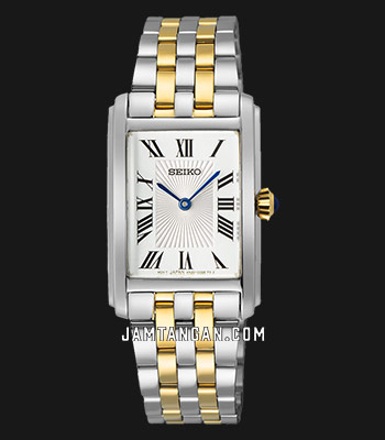 Seiko Ladies SWR087 SWR087P1 White Dial Dual Tone Stainless Steel Strap ...