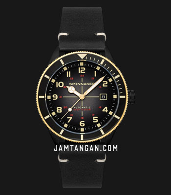 Spinnaker Cahill SP-5064-06 Men Black Dial Black Leather Strap ...