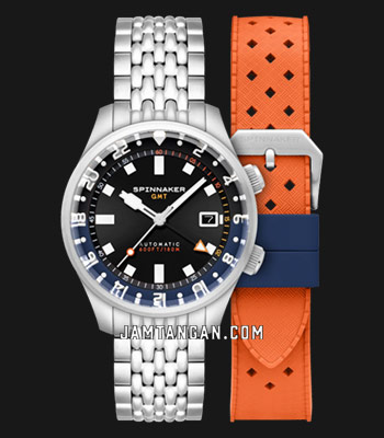 Spinnaker Bradner SP-5121-66 GMT Automatic Night Shadow Dial Stainless ...