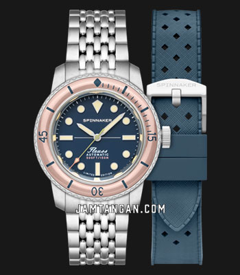 Spinnaker Fleuss SP-5133-66 145th Anniversary Deep Blue + Extra Strap ...